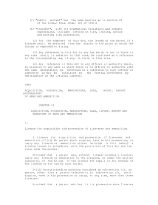 Indian Arms act 1959 | PDF
