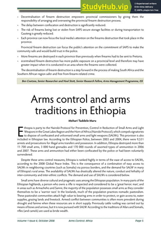 Arms Control And Arms Traditions In Ethiopia.Pdf | Africa Travel | Travel Locations