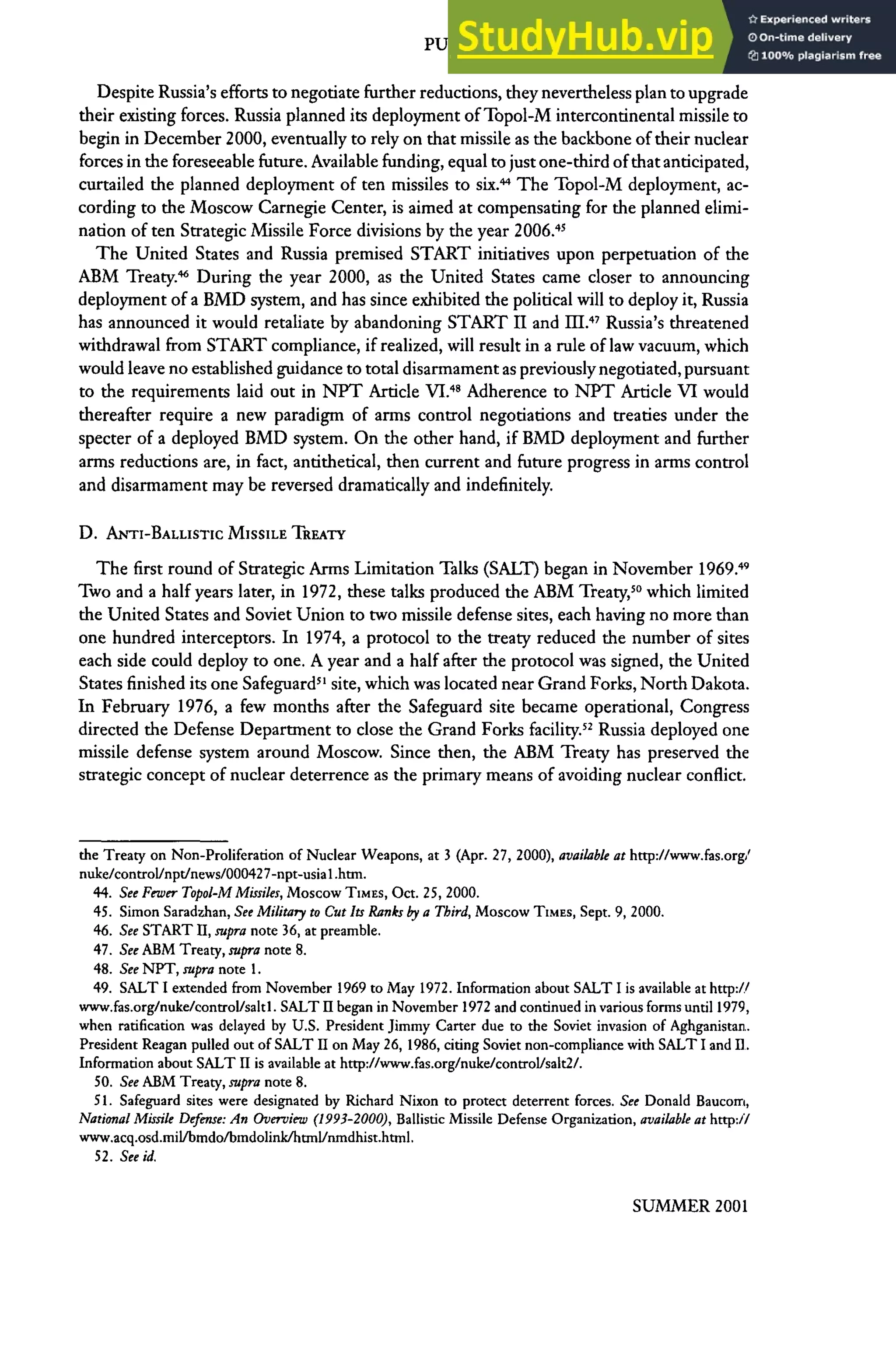 Arms Control And Disarmament A Bibliographic Essay | PDF