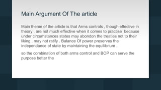 Arms control / Balan | PPTX