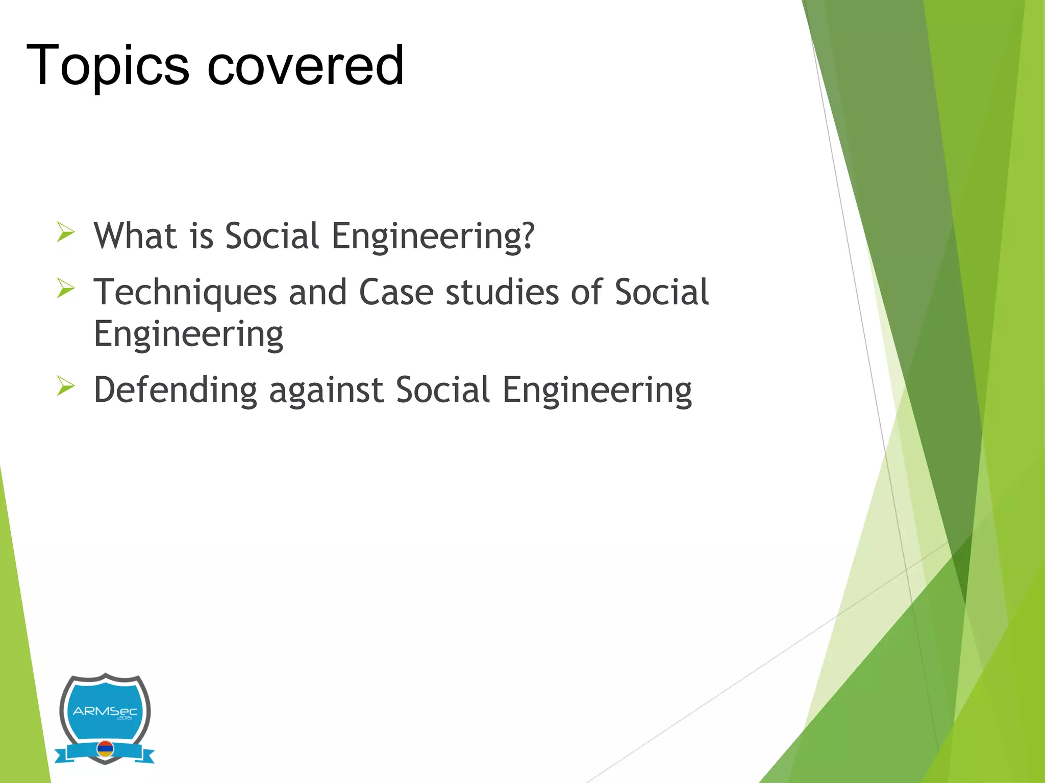 Social Engineering | #ARMSec2015 | PPT