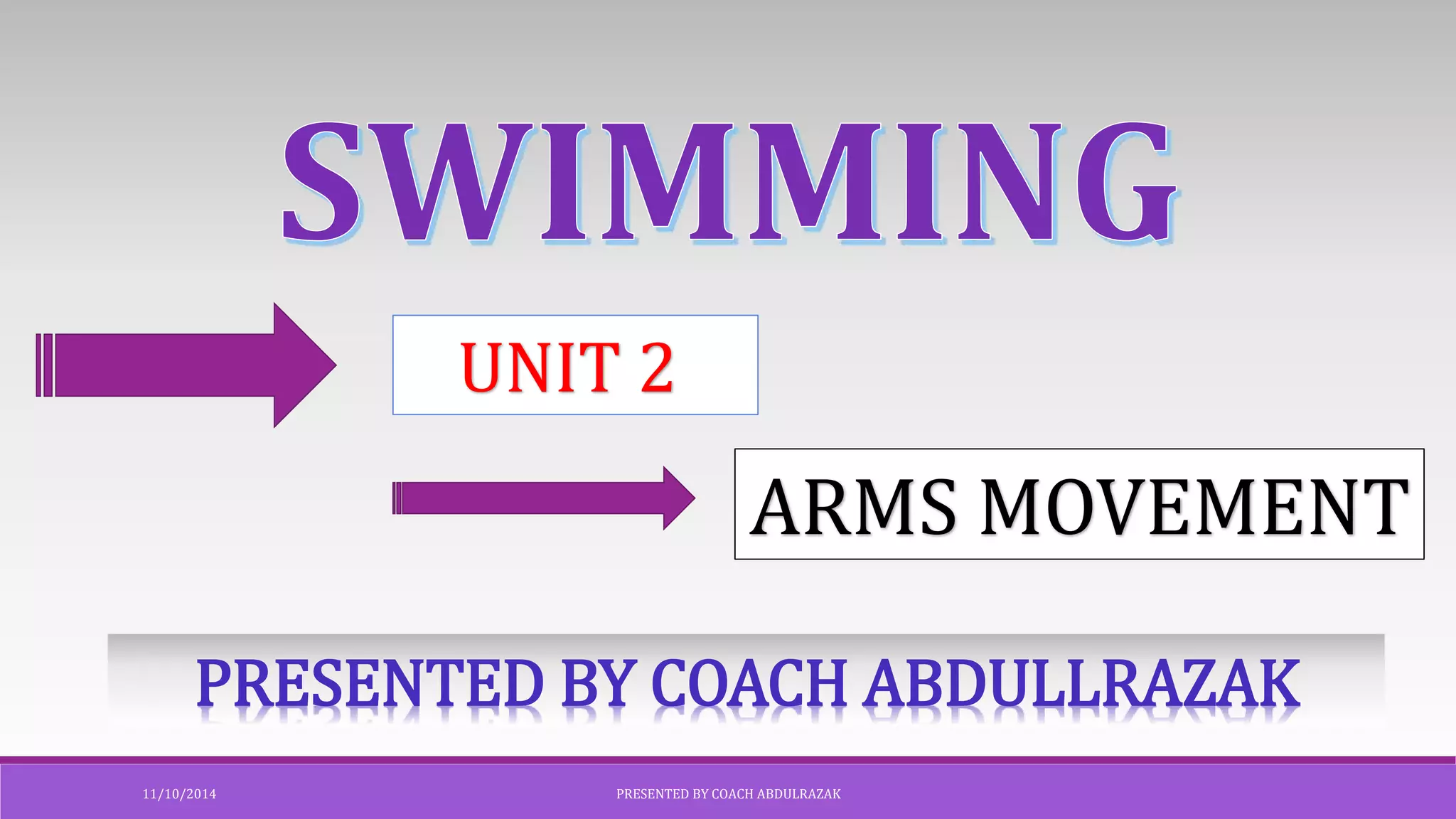 Front Stroke Arm Movements | PPTX