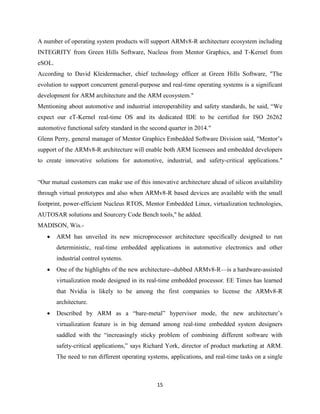 Arm's new architecture for automotive and industrial control markets | PDF