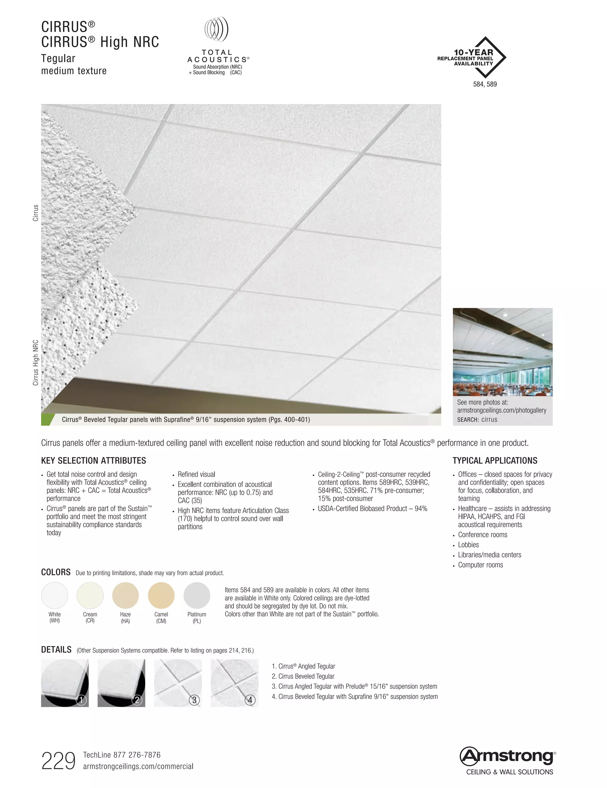 09-Armstrong ceilings-mineral-fiber-fiberglass-specifiers-reference | PDF