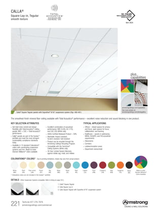 09-Armstrong ceilings-mineral-fiber-fiberglass-specifiers-reference | PDF