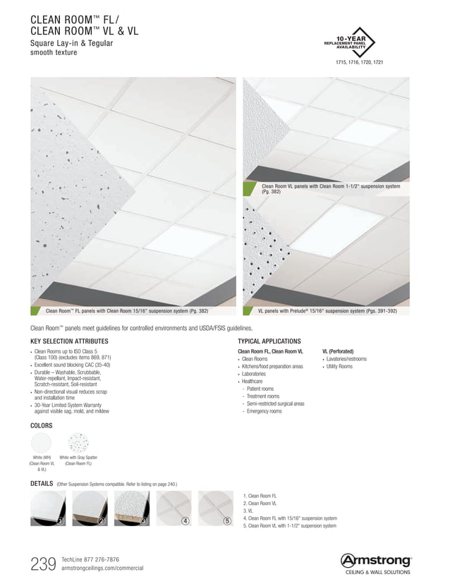 09-Armstrong ceilings-mineral-fiber-fiberglass-specifiers-reference | PDF