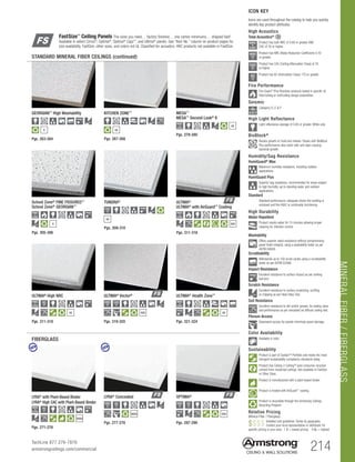09-Armstrong ceilings-mineral-fiber-fiberglass-specifiers-reference | PDF