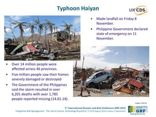 Armstrong_IDRC14_TUE6-1_Typhoon Haiyan | PPT