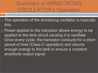 Armstrong oscillator | PPTX