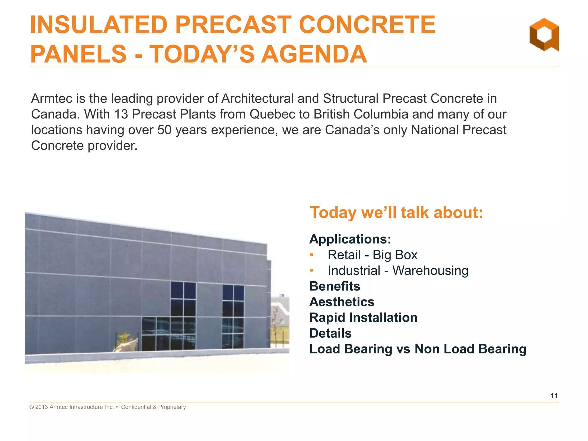 Armtec Precast Insulated Wall Panels Webinar | PPTX