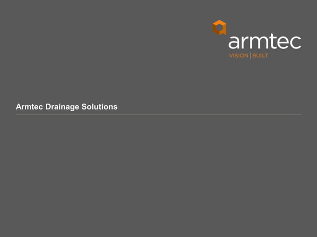 Armtec Drainage Stormwater Solutions | PPTX | Civil Engineering ...