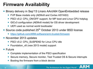 LCU13: An Introduction to ARM Trusted Firmware | PDF