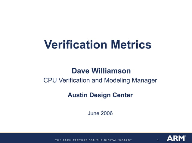 Verification Metrics | PPT | Free Download
