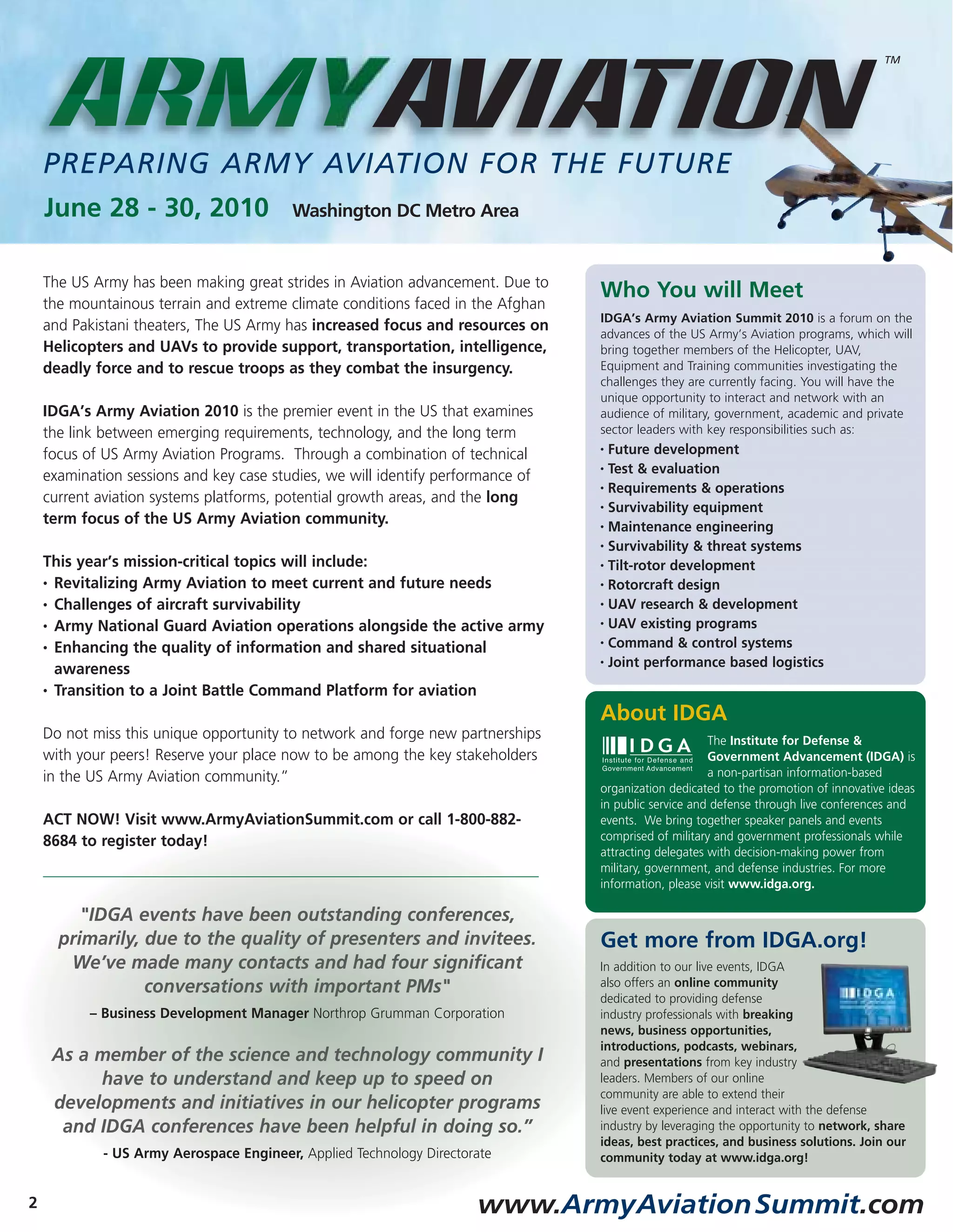 Army Aviation Summit | PDF