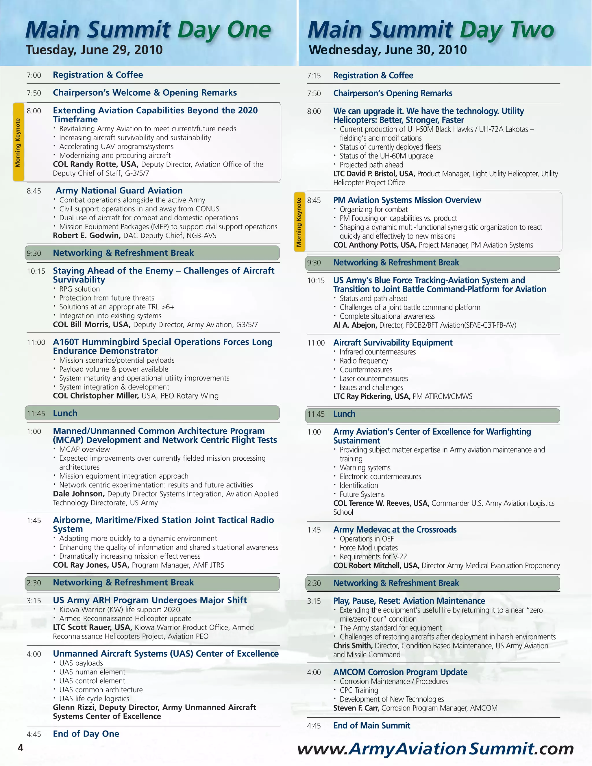 Army Aviation Summit | PDF