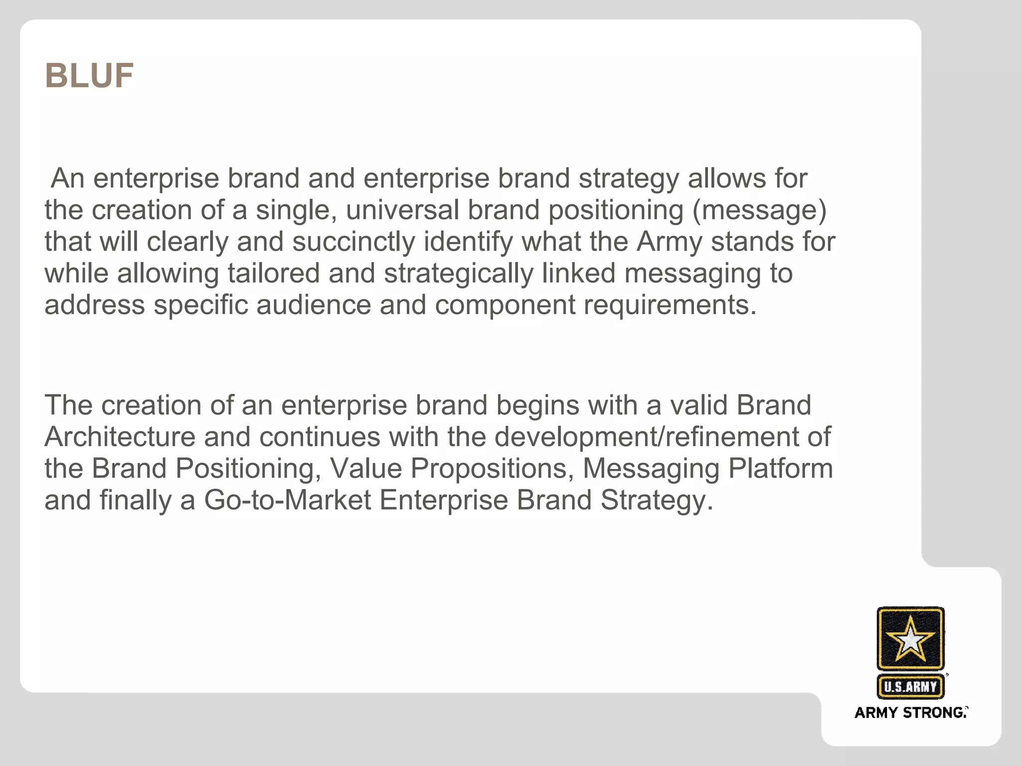 Army brand group draft 4 apr11 | PPT