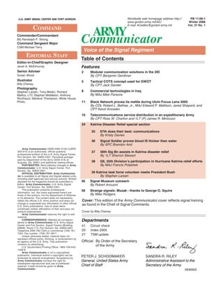 Army communicator Winter 2006 Mattison Black Network Article (page 13 ...