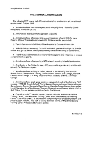 Comprehensive Soldier and Family Fitness Directive | PDF