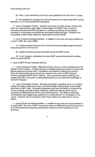 Comprehensive Soldier and Family Fitness Directive | PDF