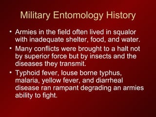 Army entomology a_historical_perspective | PPT