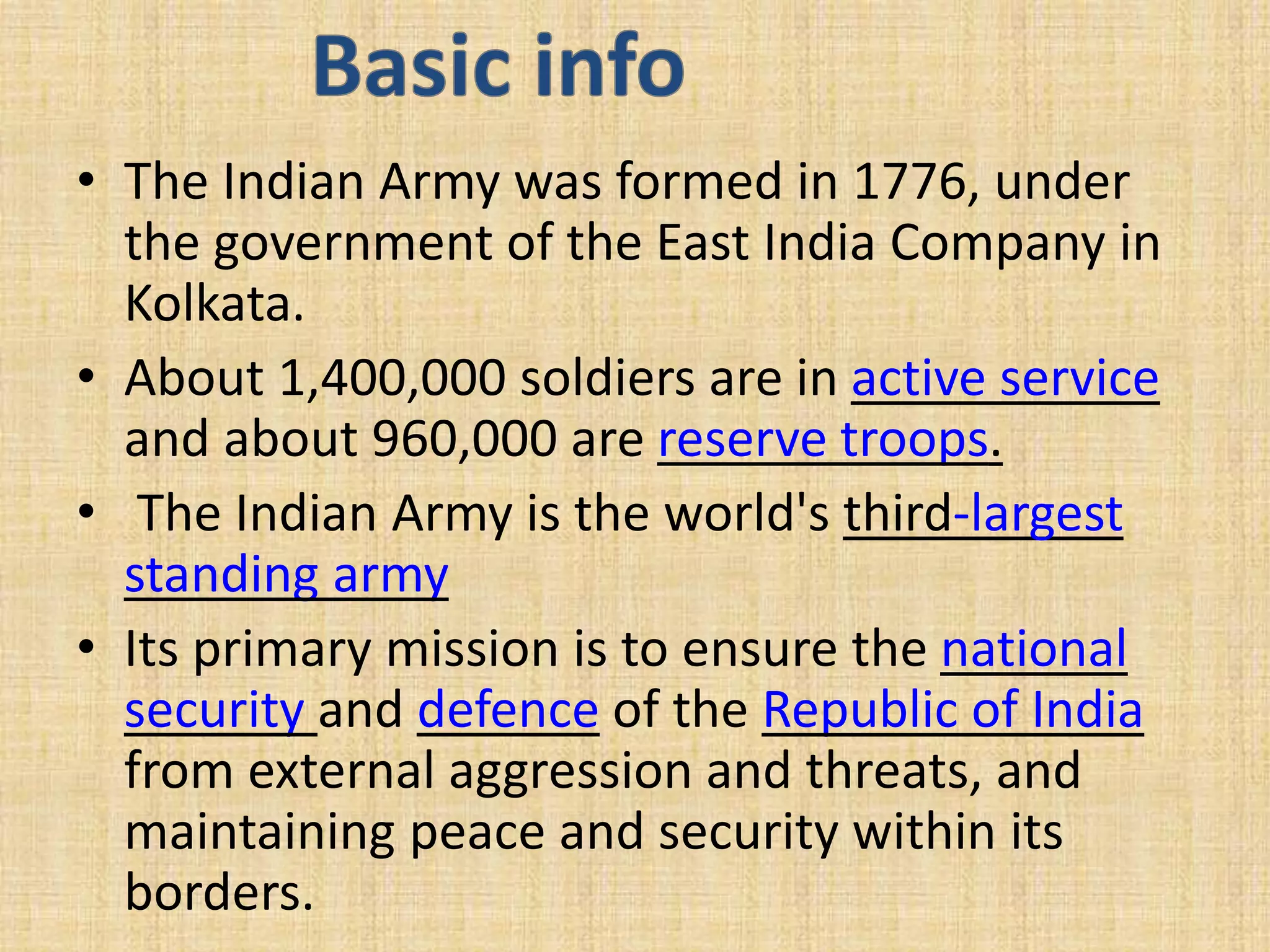 INDIAN ARMY | PPTX
