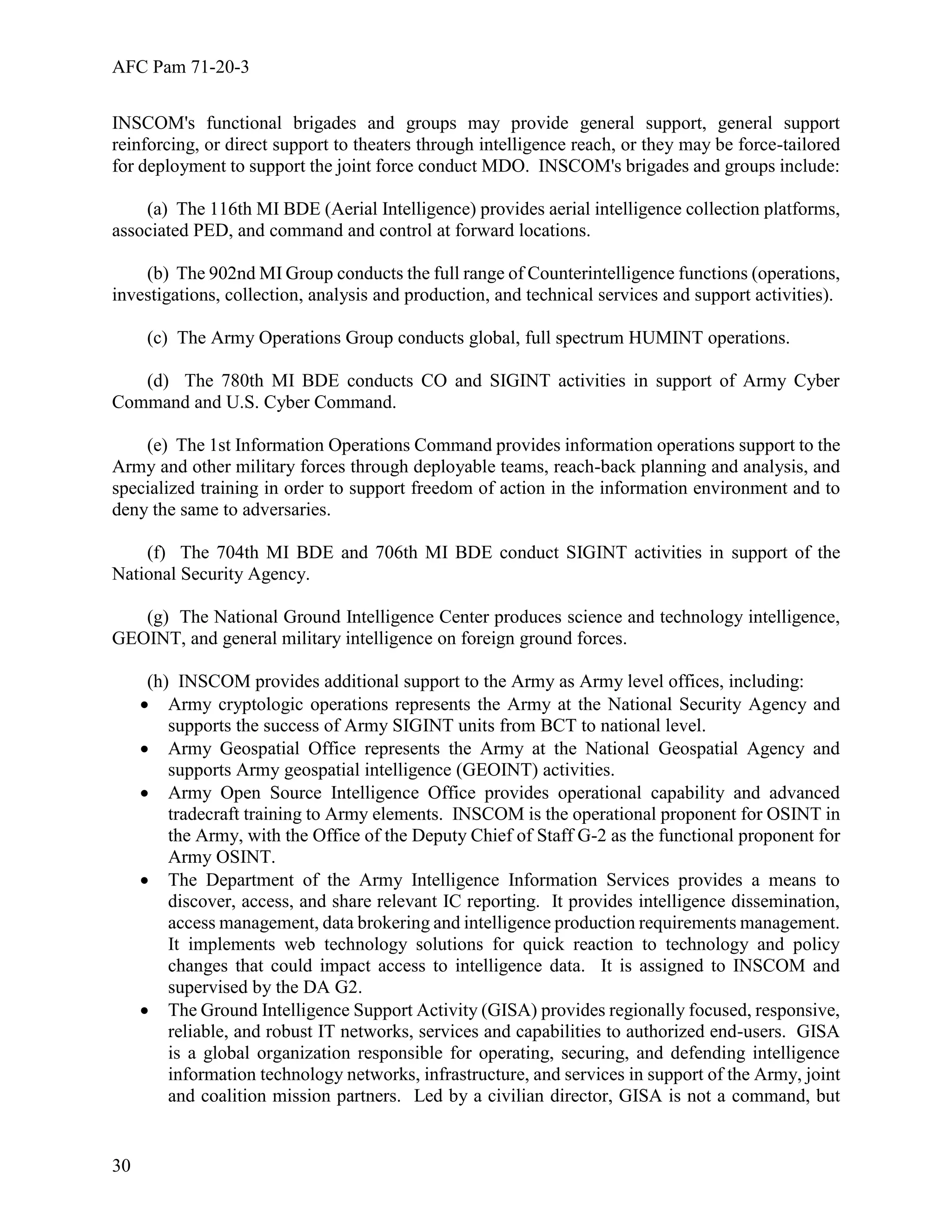 Army Futures Command Concept for Intelligence 2028 | PDF