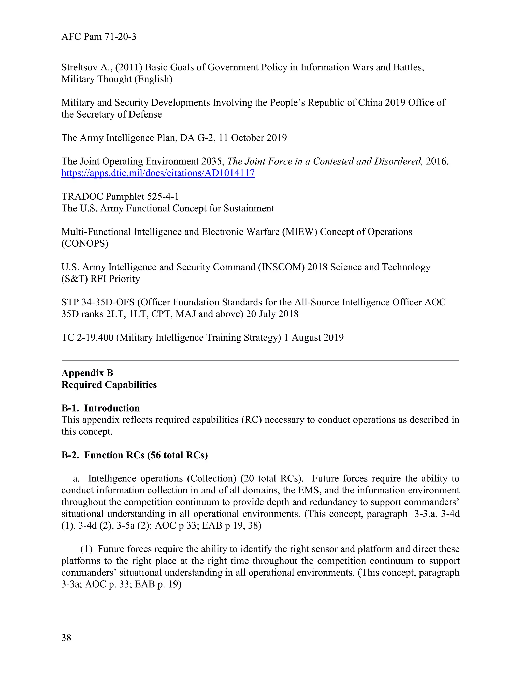 Army Futures Command Concept for Intelligence 2028 | PDF