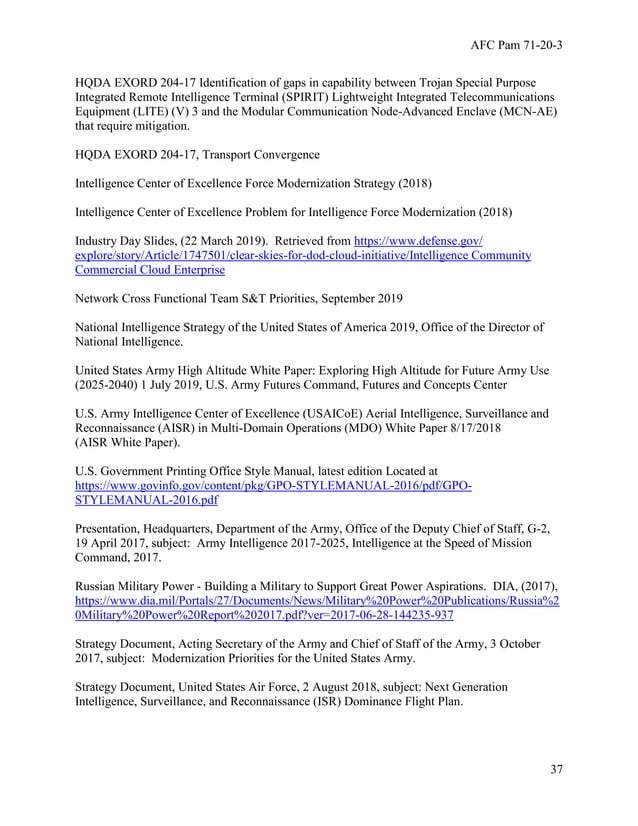 Army Futures Command Concept for Intelligence 2028 | PDF