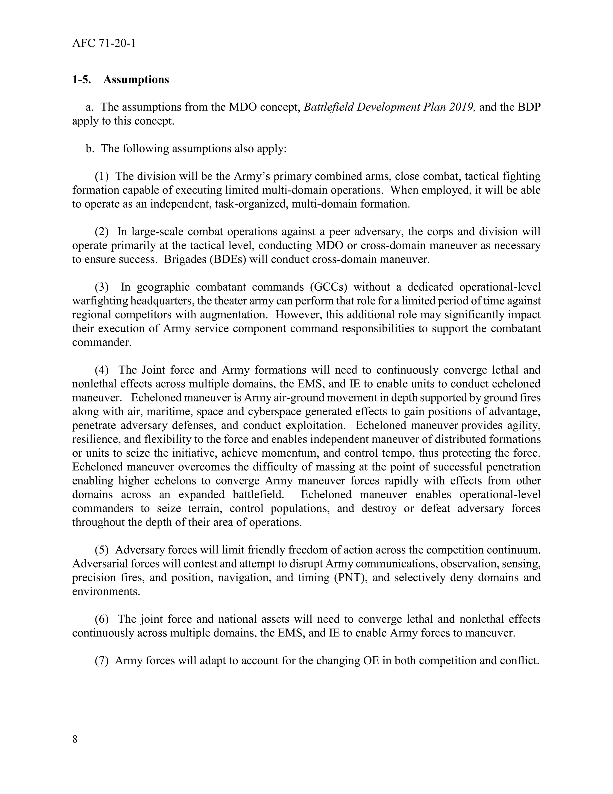 Army Futures Command Concept for Maneuver in Multi Domain Operations ...