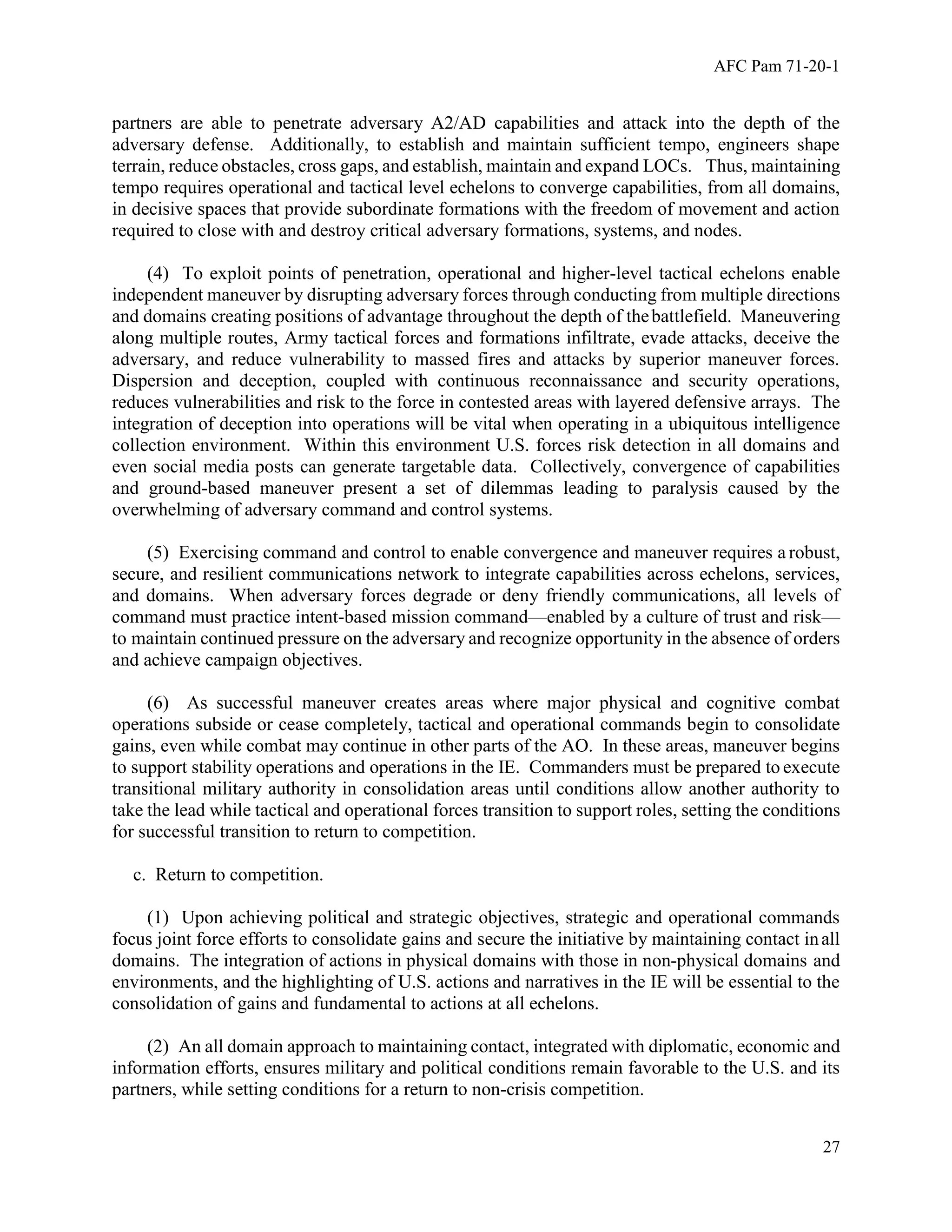 Army Futures Command Concept for Maneuver in Multi Domain Operations ...