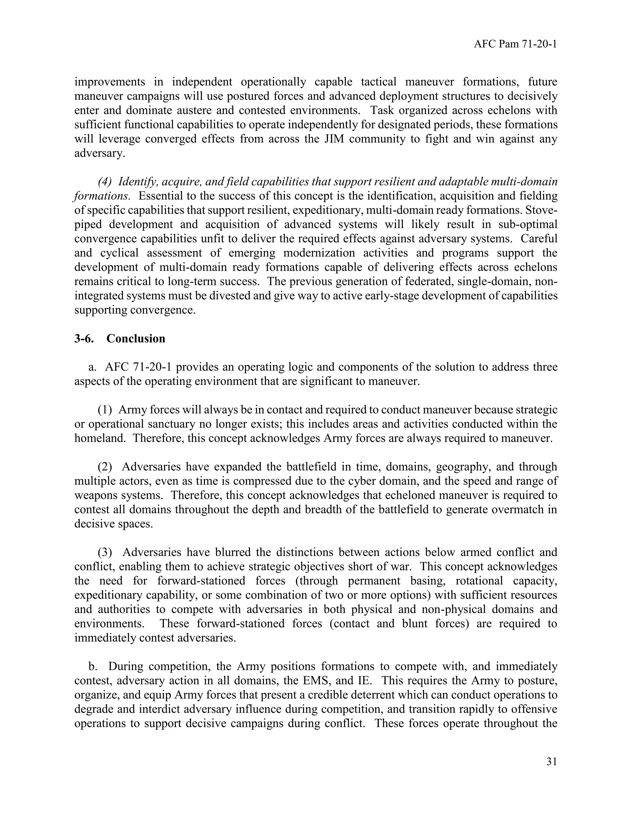 Army Futures Command Concept for Maneuver in Multi Domain Operations ...