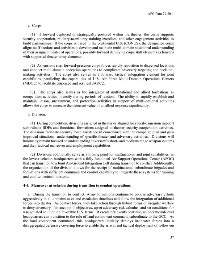 Army Futures Command Concept for Maneuver in Multi Domain Operations ...