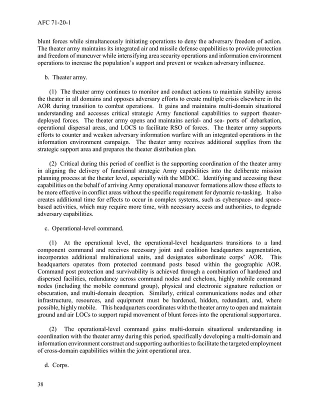 Army Futures Command Concept for Maneuver in Multi Domain Operations ...