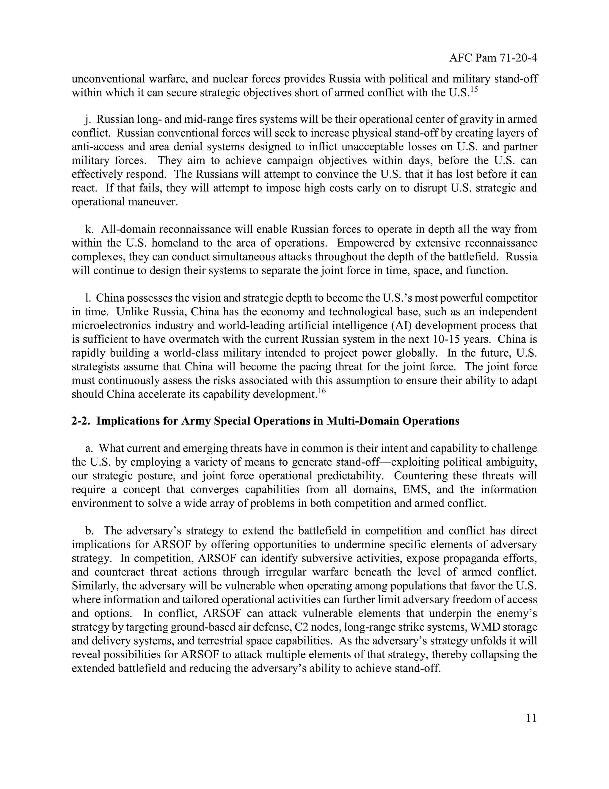 Army Futures Command Concept for Special Operations 2028 | PDF