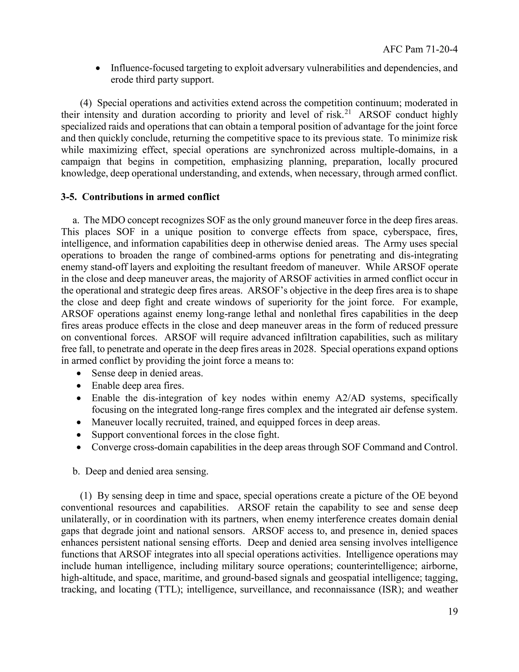 Army Futures Command Concept for Special Operations 2028 | PDF