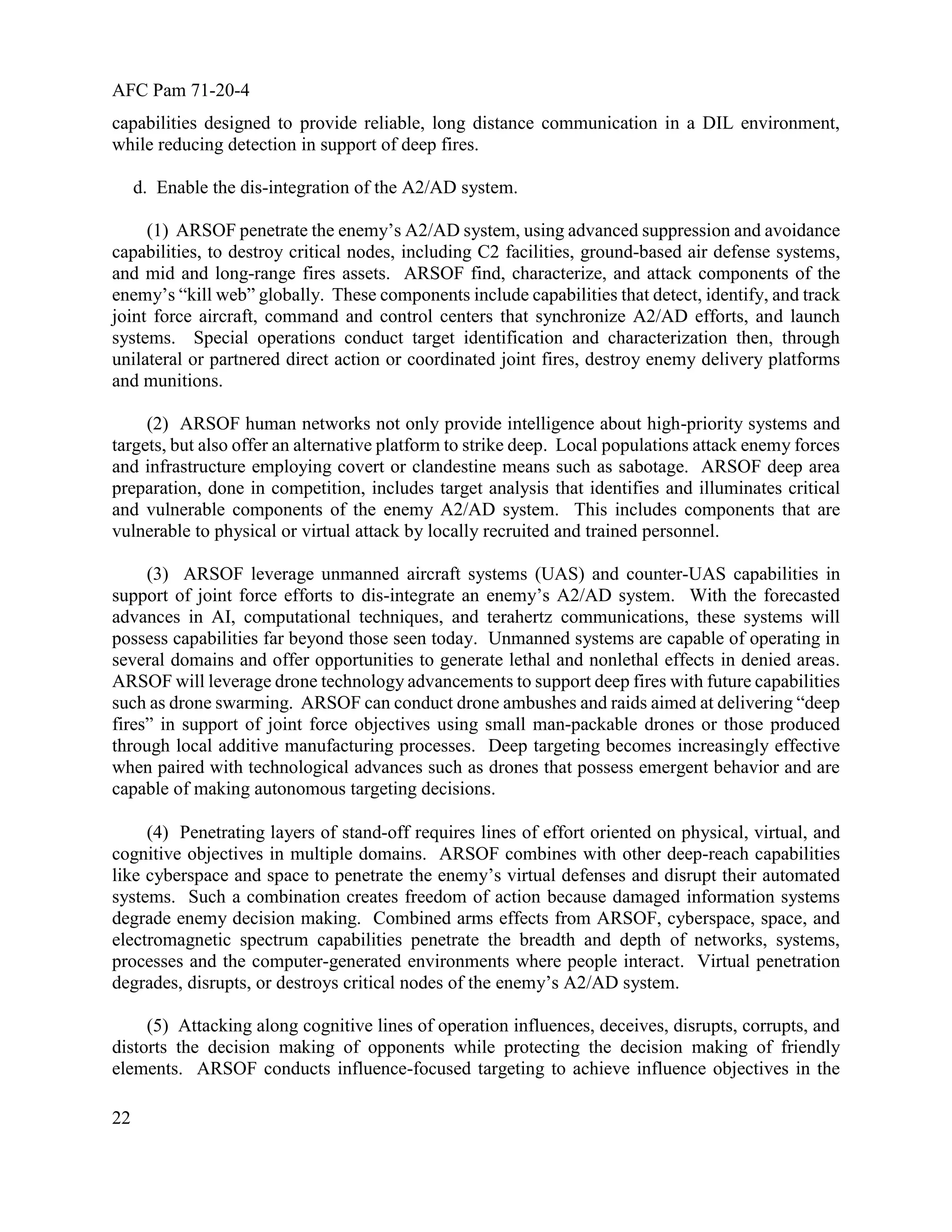 Army Futures Command Concept for Special Operations 2028 | PDF