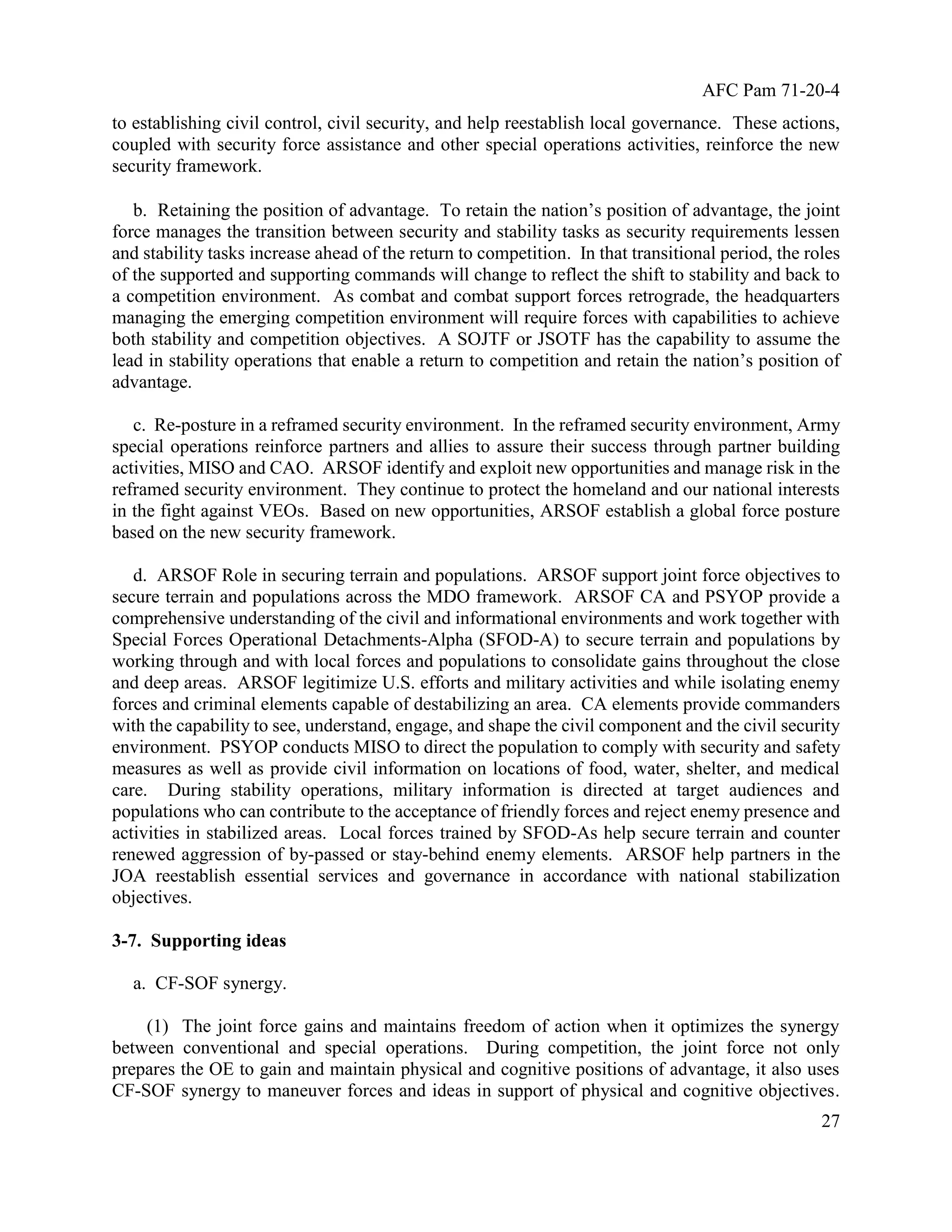 Army Futures Command Concept for Special Operations 2028 | PDF