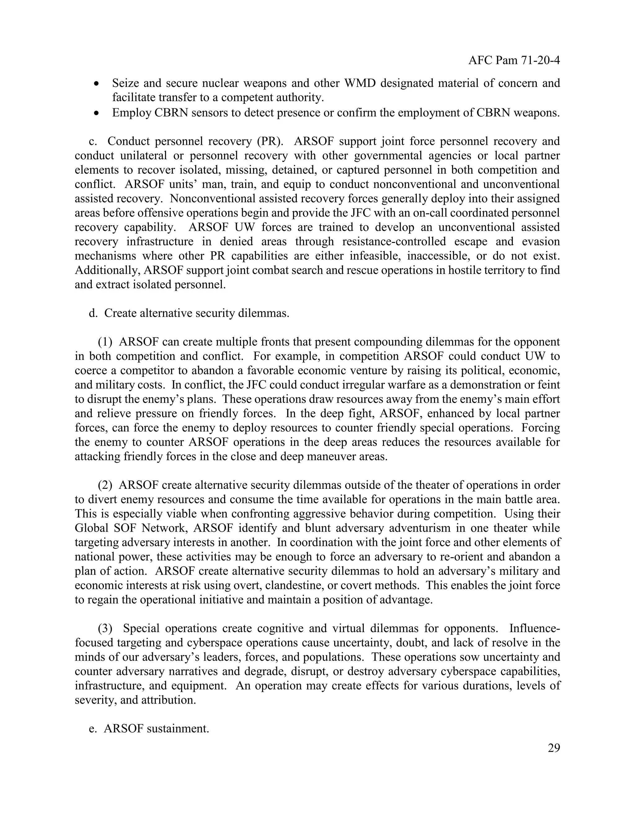 Army Futures Command Concept for Special Operations 2028 | PDF