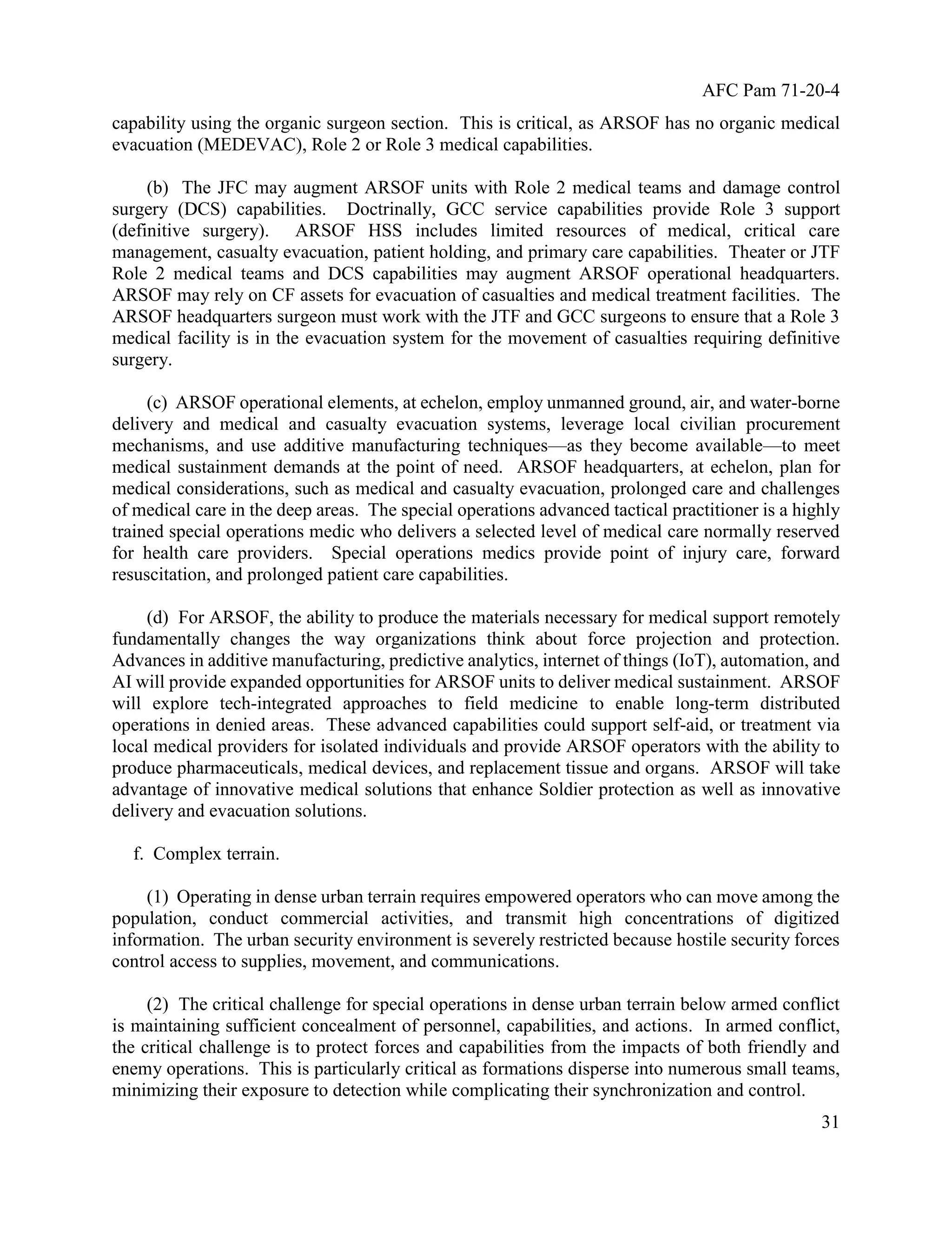 Army Futures Command Concept for Special Operations 2028 | PDF