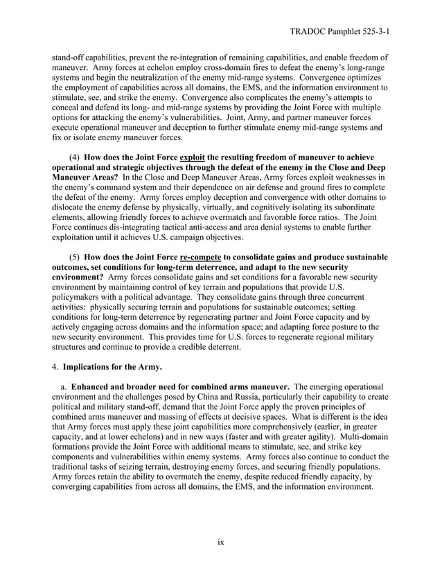 Army in multi domain operations 2028 | PDF | Defense Industry | Industries