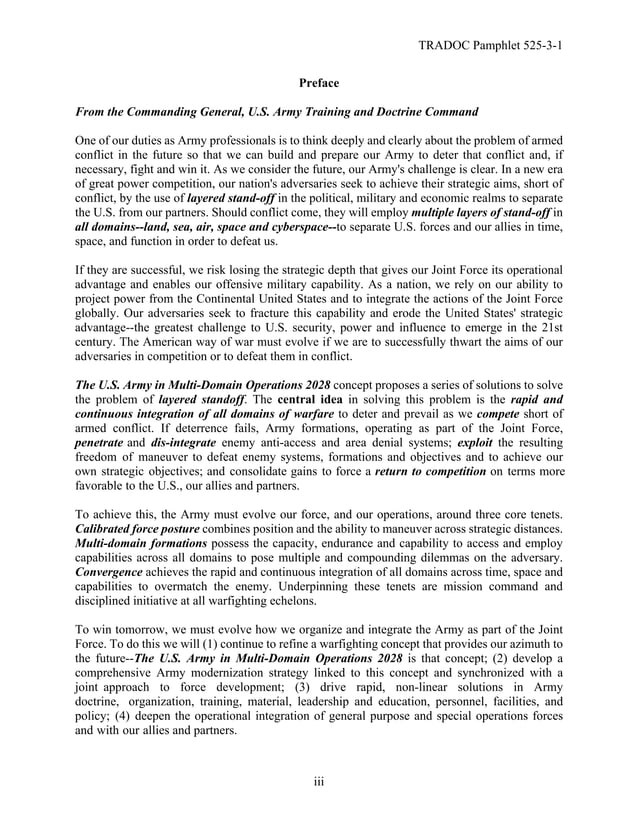 Army in multi domain operations 2028 | PDF | Defense Industry | Industries