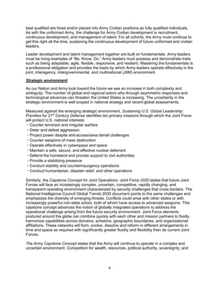 Army Leader Development Strategy (ALDS) May 2013 | PDF