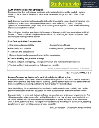 Army Learning Model Army Learning Concept 2015 Instructor ...