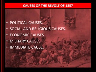 THE CAUSES OF REVOLT OF 1857 | PPTX