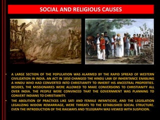 THE CAUSES OF REVOLT OF 1857 | PPTX