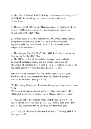 Army Regulation 600–20Personnel–GeneralArmyCommand.docx | War and Conflicts