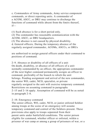 Army Regulation 600–20Personnel–GeneralArmyCommand.docx | War and Conflicts