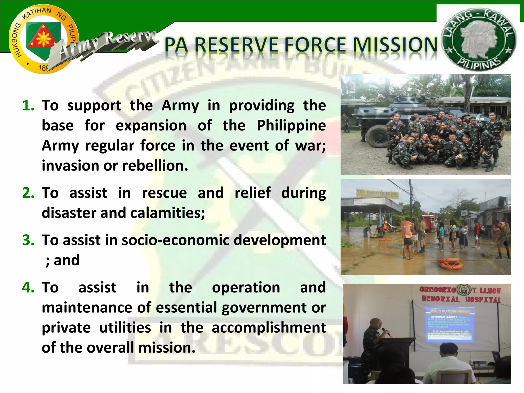 Army Reserve Force | PPT