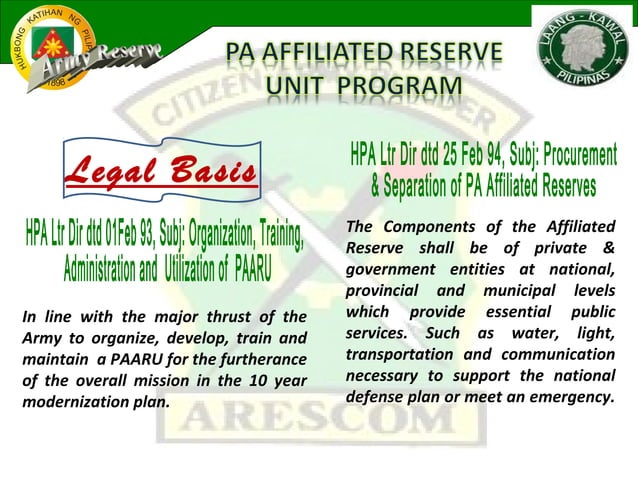 Army Reserve Force | PPT