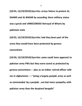 Armys failure to honour and protect al shams and al badar in 1971 ...